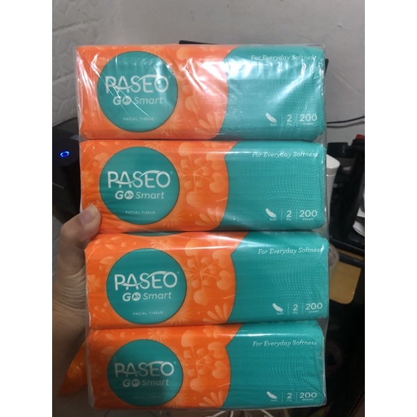 Jual Facial Tissue Paseo Go Smart 1 Pack ( 4 pcs x 200 sheets 2 ply ...