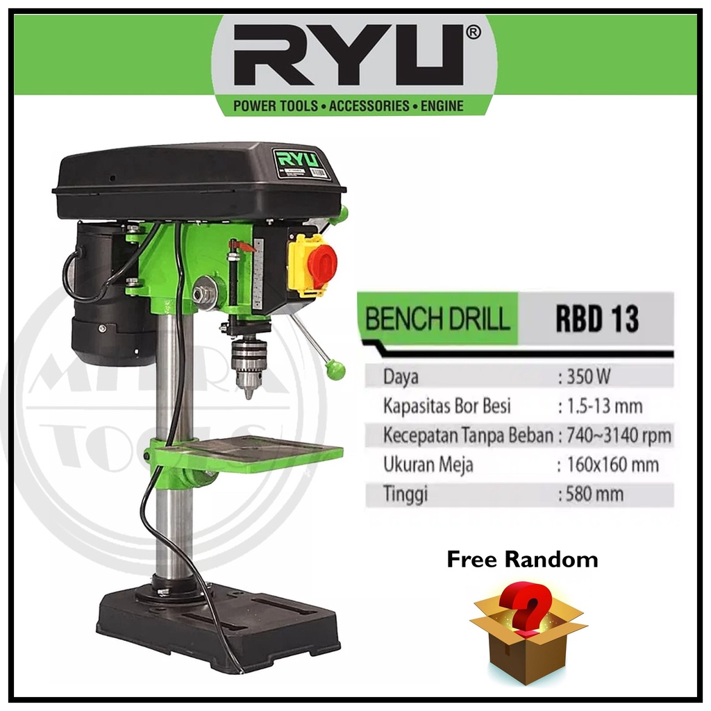 Jual RYU RBD13 Mesin Bor Duduk Bench Drill 13mm Original | Shopee Indonesia