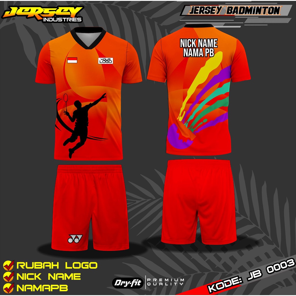 Jual Kaos Jersey Team Badminton Desain Terbaru - Bisa Custom Desain ...