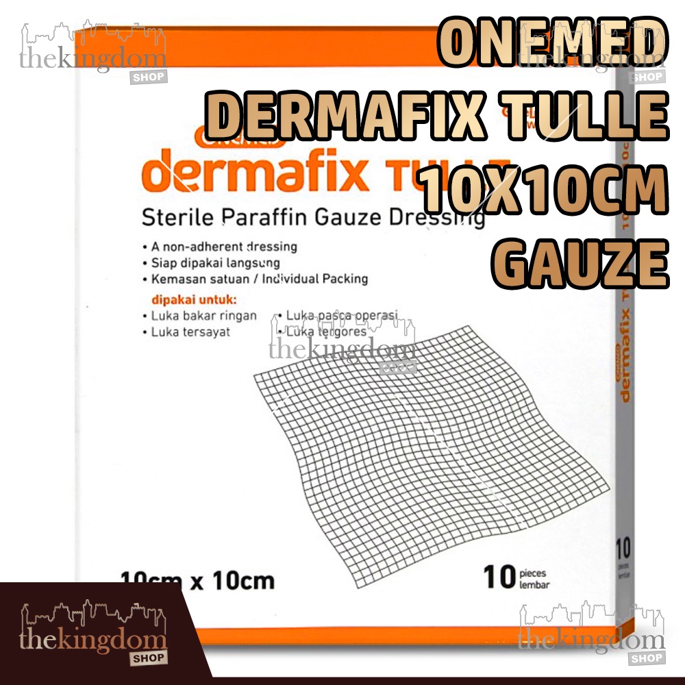 Jual Onemed Dermafix Tulle 10x10cm Sterile Paraffin Gauze Dressing ...