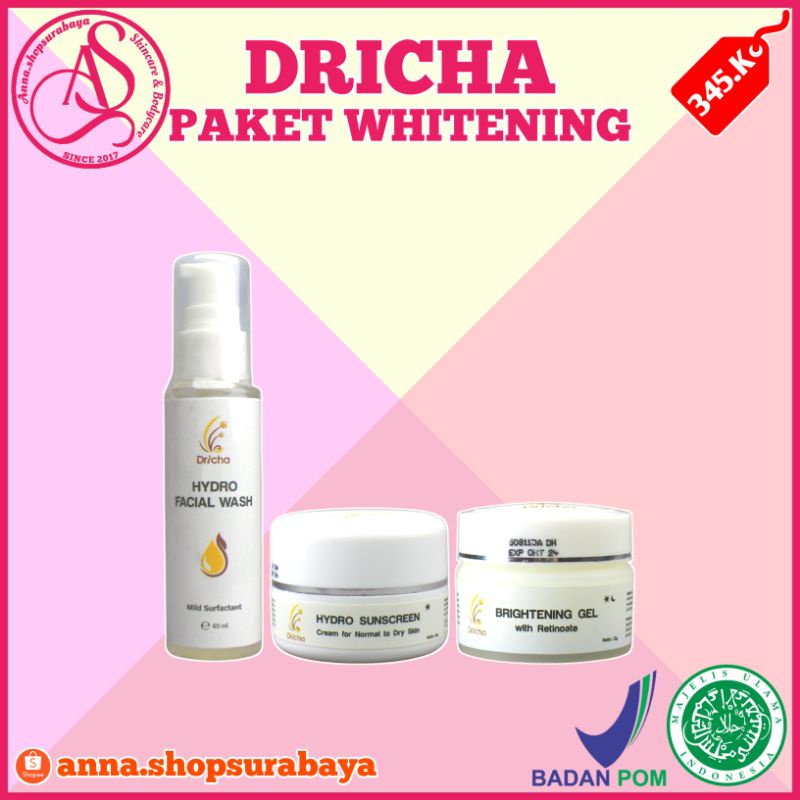 Jual DRICHA PAKET WHITENING BASIC | Shopee Indonesia