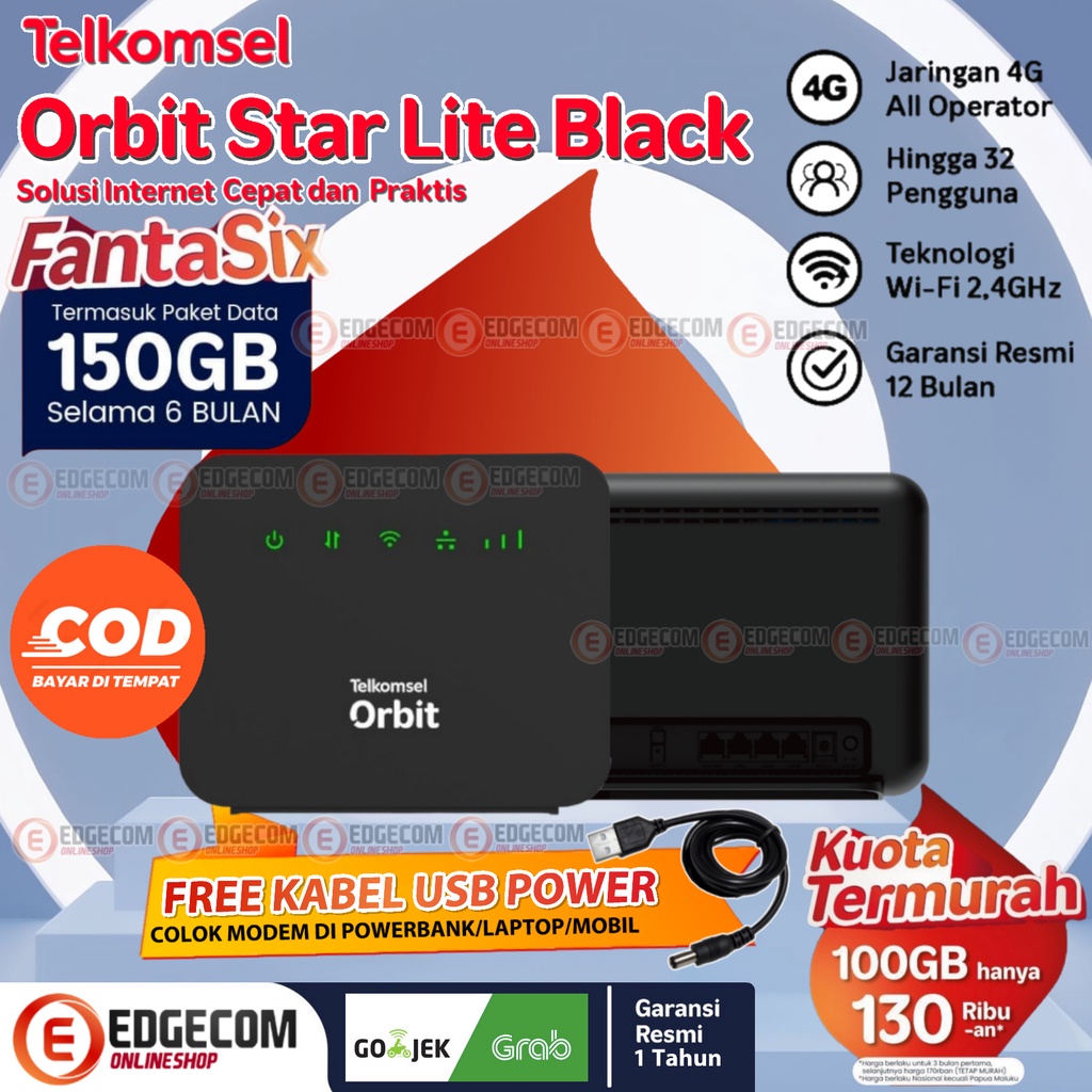 Jual Telkomsel Orbit Star Lite Modem WiFi 4G HighSpeed Free Kabel Usb power | Shopee Indonesia