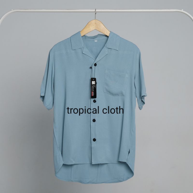 Jual ~KEMEJA POLOS LENGAN PENDAK HAWAIAN CLASSIC SHIRT KEMEJA PANTAI ...