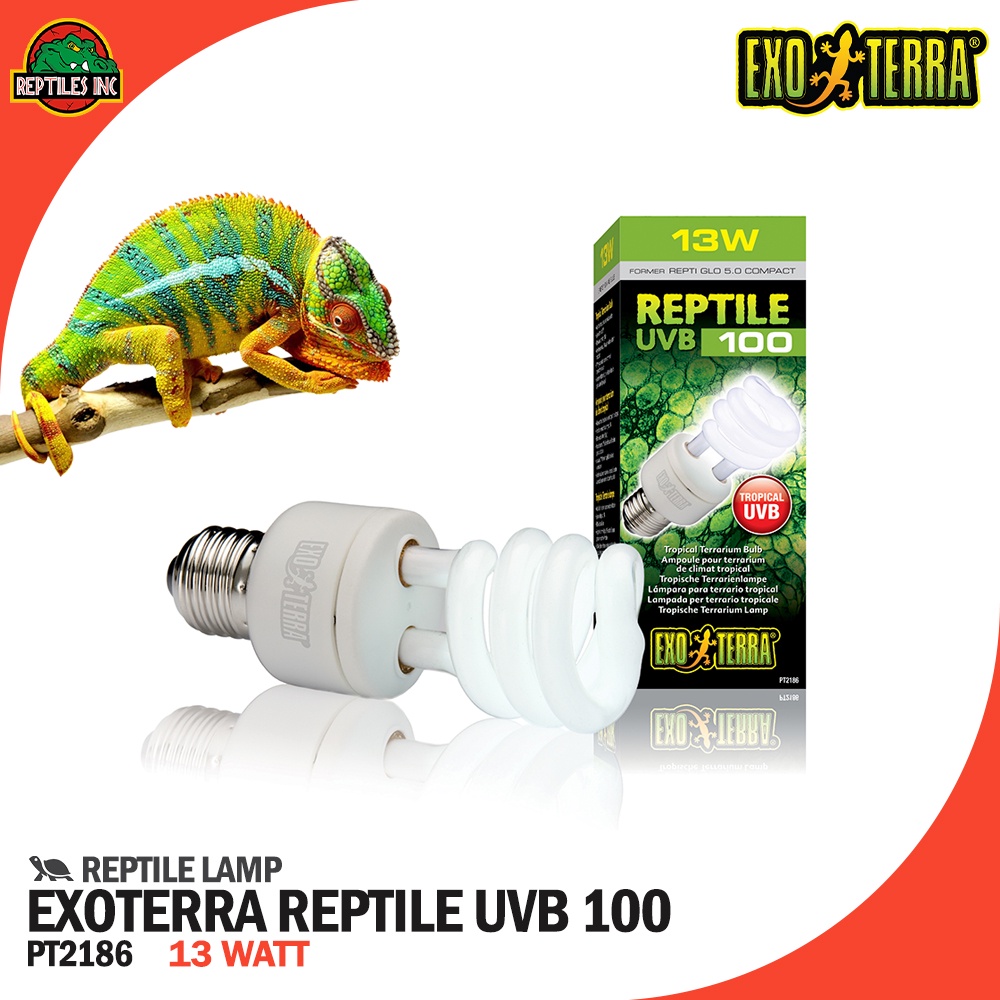 Jual Exoterra UVB100 13w / Lampu UVB untuk Reptil Iguana Kura Torto Istar Cherry Head Aldabra ...