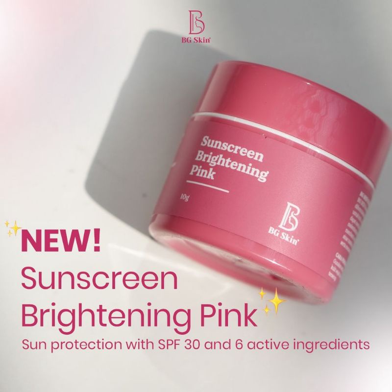 Jual BG SKIN 100% NEW SUNSCREEN BRIGHTENING PINK GANTI NAMA GLOWING UP ...