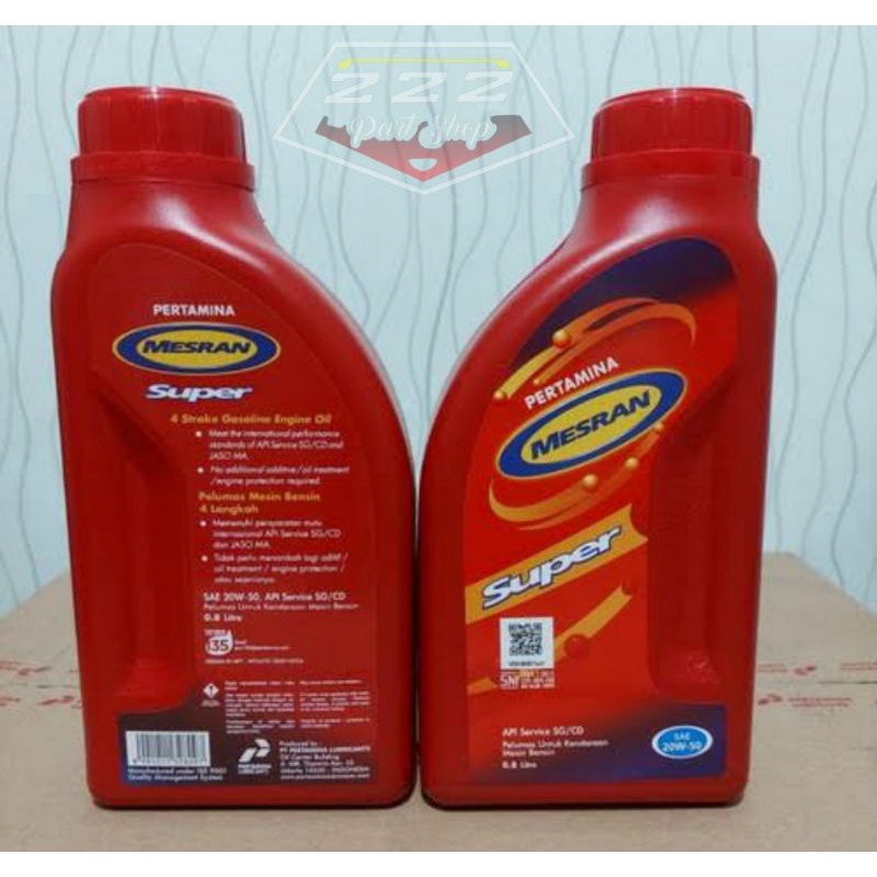 Jual OLI MOTOR MESRAN SUPER 800ML OIL | Shopee Indonesia