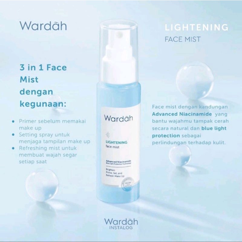 Jual Wardah Lightening Face Mist Air Mist Setting Spray 60 ML (Face ...