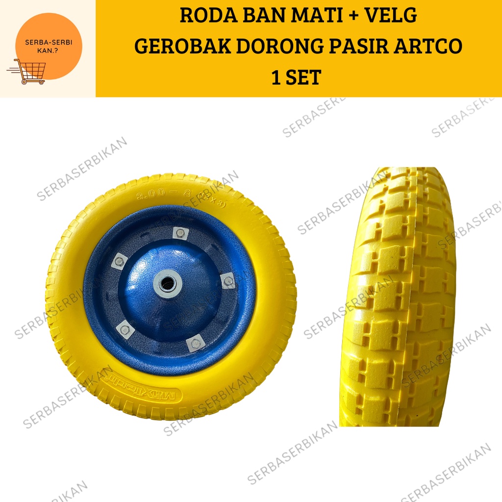 Jual BAN RODA MATI ARTCO GEROBAK DORONG PASIR DAPAT VELG 1 SET | Shopee ...