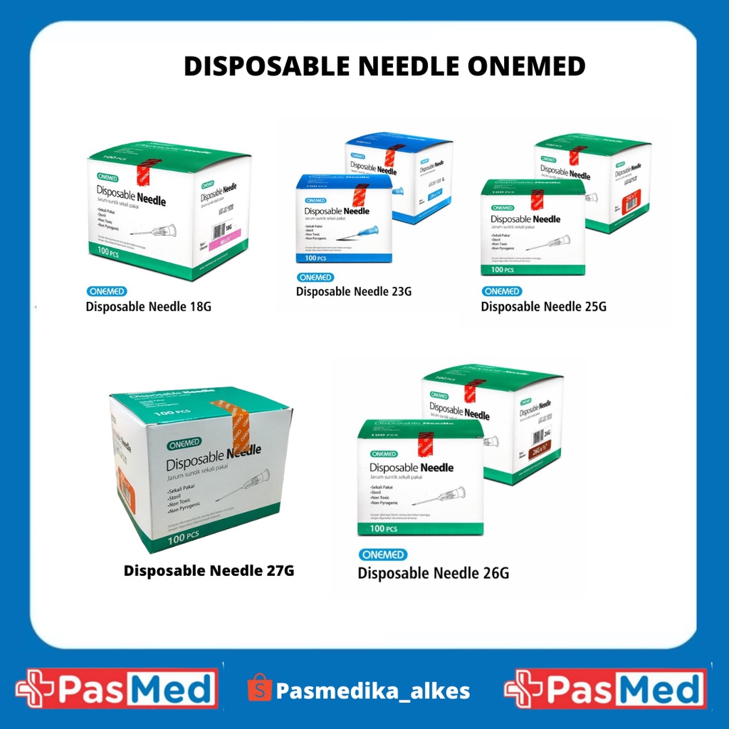 Jual Needle Diposable BOX Isi 100 pcs l PASMED | Shopee Indonesia