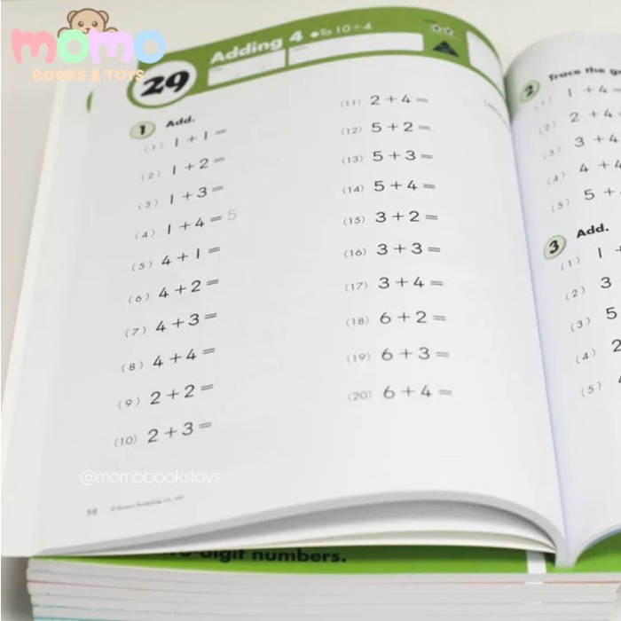 Jual Kumon Math Workbook Grade 1 2 3 4 Buku Matematika Berhitung Anak ...