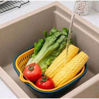 Jual Baskom pencuci atau Pengering Sayuran Buah Saringan Multifungsi ...