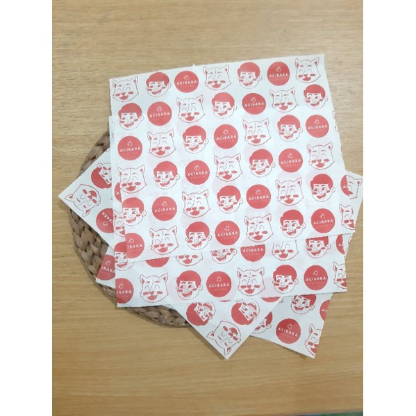 Jual wrapping paper custom ukuran 21x15cm cetak 1 warna harga orderan ...