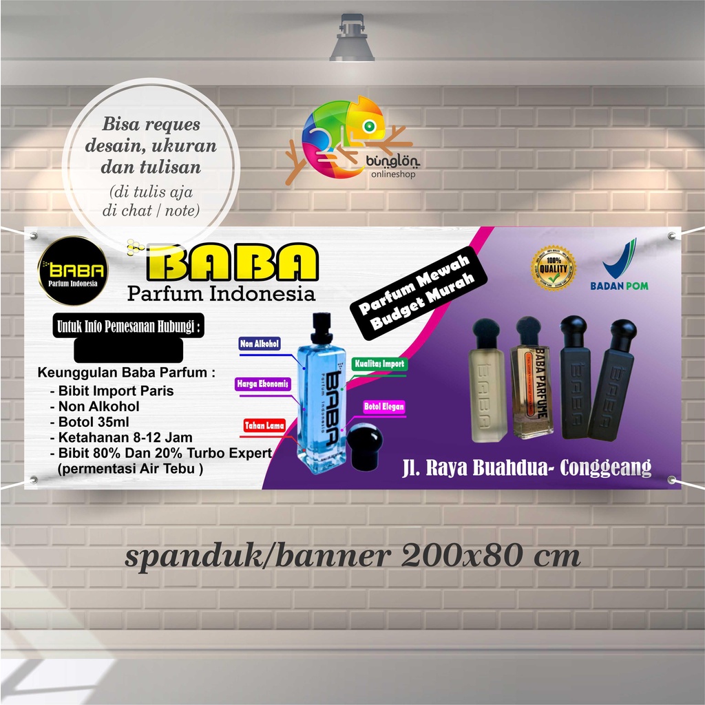 Jual Spanduk Banner Custom Parfum Baba | Shopee Indonesia