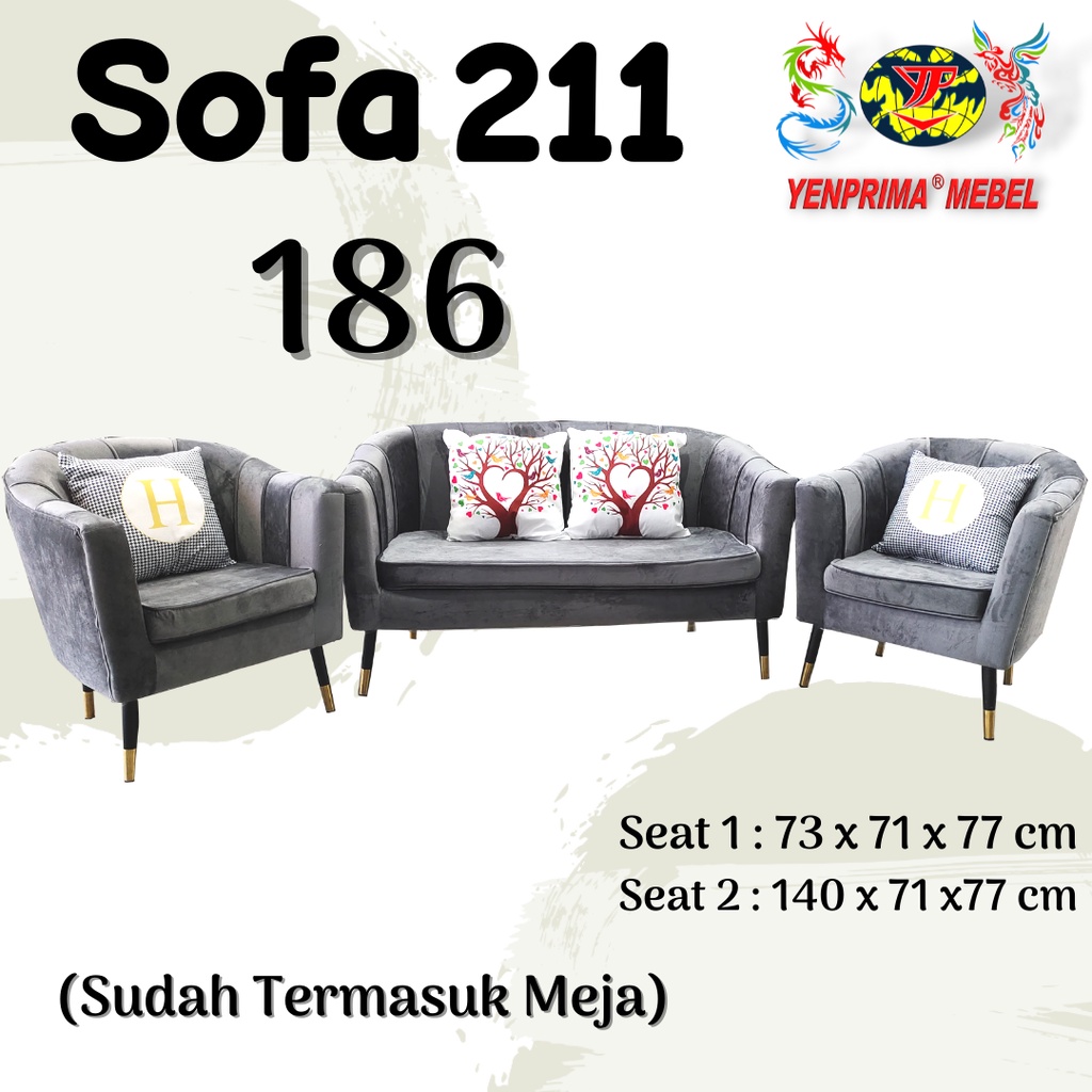 Jual [YENPRIMA] Sofa 211 186 / sofa / sofa minimalis / sofa murah ...