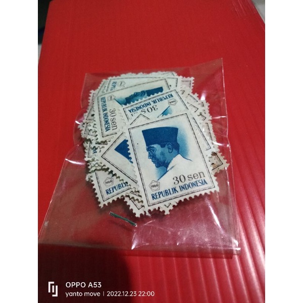 Jual perangko kuno asli 30 sen Indonesia bp Soekarno original sesuai ...