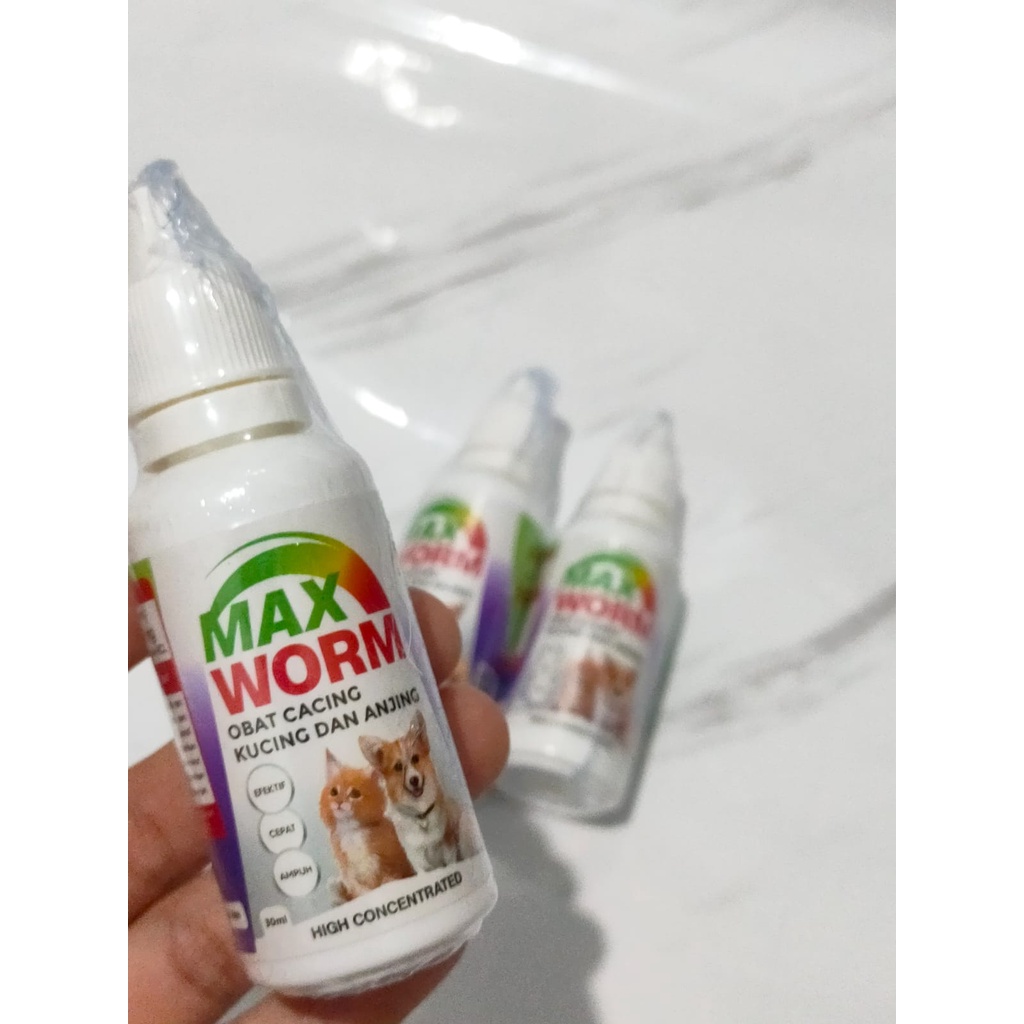 Jual MAX WORM Obat cacing kucing anjing 10ml spektrum luas | Shopee ...