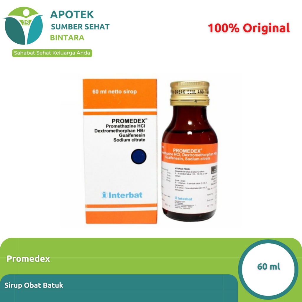 Jual Promedex Sirup Obat Batuk 60 ml | Shopee Indonesia