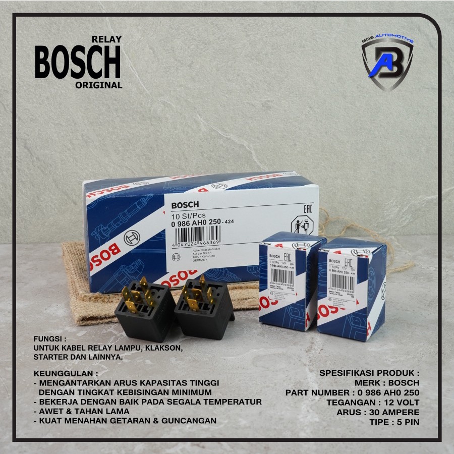 Jual Relay BOSCH Kaki 5 Pin 12V 30A 87a Pemutus Arus Mobil Motor Original | Shopee Indonesia