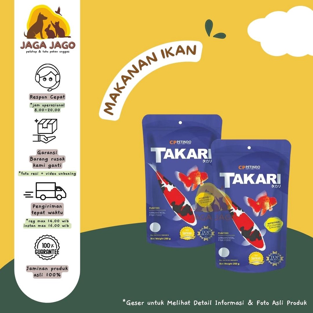 Jual TAKARI FISH FOOD - PAKAN IKAN HIAS KOI KOKI - PELET IKAN HIAS KOI ...
