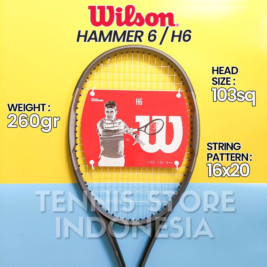 Jual Raket Tenis Wilson Hyper Hammer 6 / H6 / H 6 103sq / 260gr ...