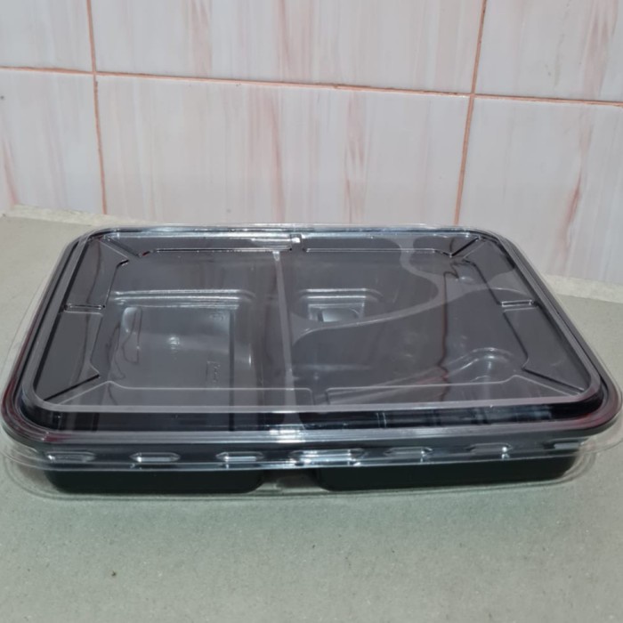 Jual MIKA BENTO SEKAT 4 / TRAY BENTO / BOX BENTO + TUTUP ISI 50 PCS ...