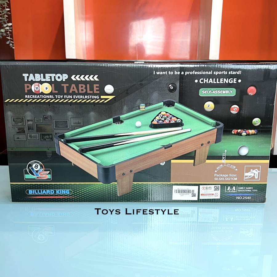 Jual Mainan Anak Billiard Mini Billiar Pool Table Wooden | Shopee Indonesia