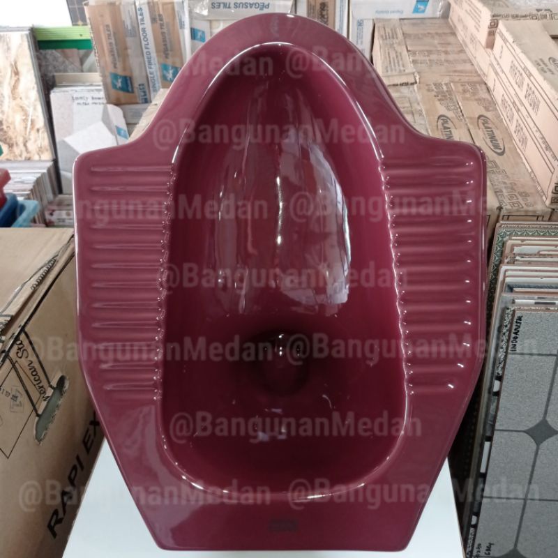 Jual KLOSET JONGKOK AMERICAN STANDARD RAPI EX WARNA MAROON MERAH TUA ...