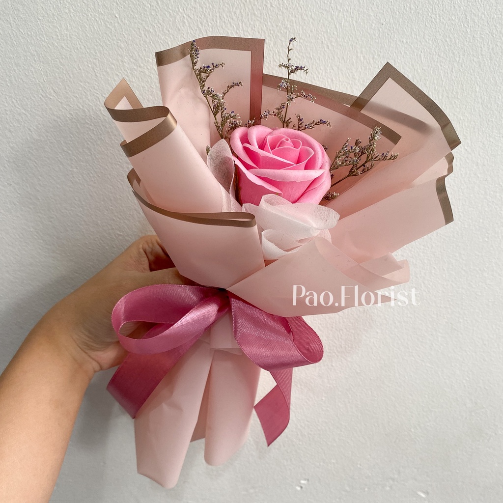 Jual PAO FLORIST Single Buket Bunga Sabun / Soap Flower Roses / Bouquet ...