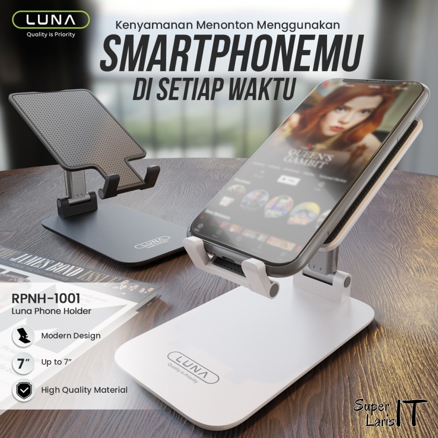Jual Stand Phone Holder Standing Lipat Hp iphone / Andorid / Tablet Luna | Shopee Indonesia