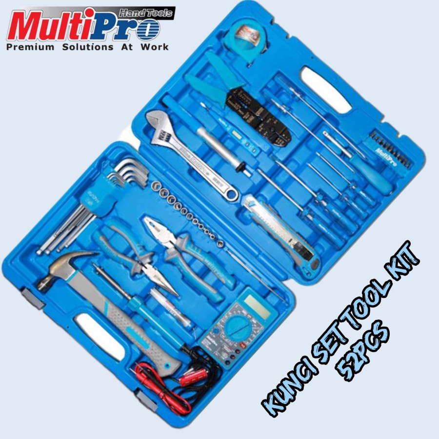 Jual Multipro alat petukangan kunci set tool kit 52pcs | Shopee Indonesia