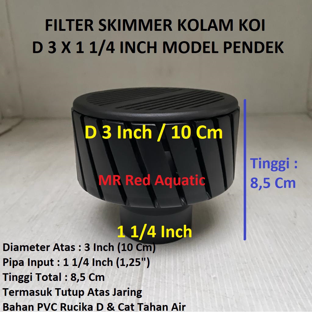 Jual Skimmer Kolam Koi D 3 Pipa 1 1/4 Inch Model Mini Tutup & Tanpa ...