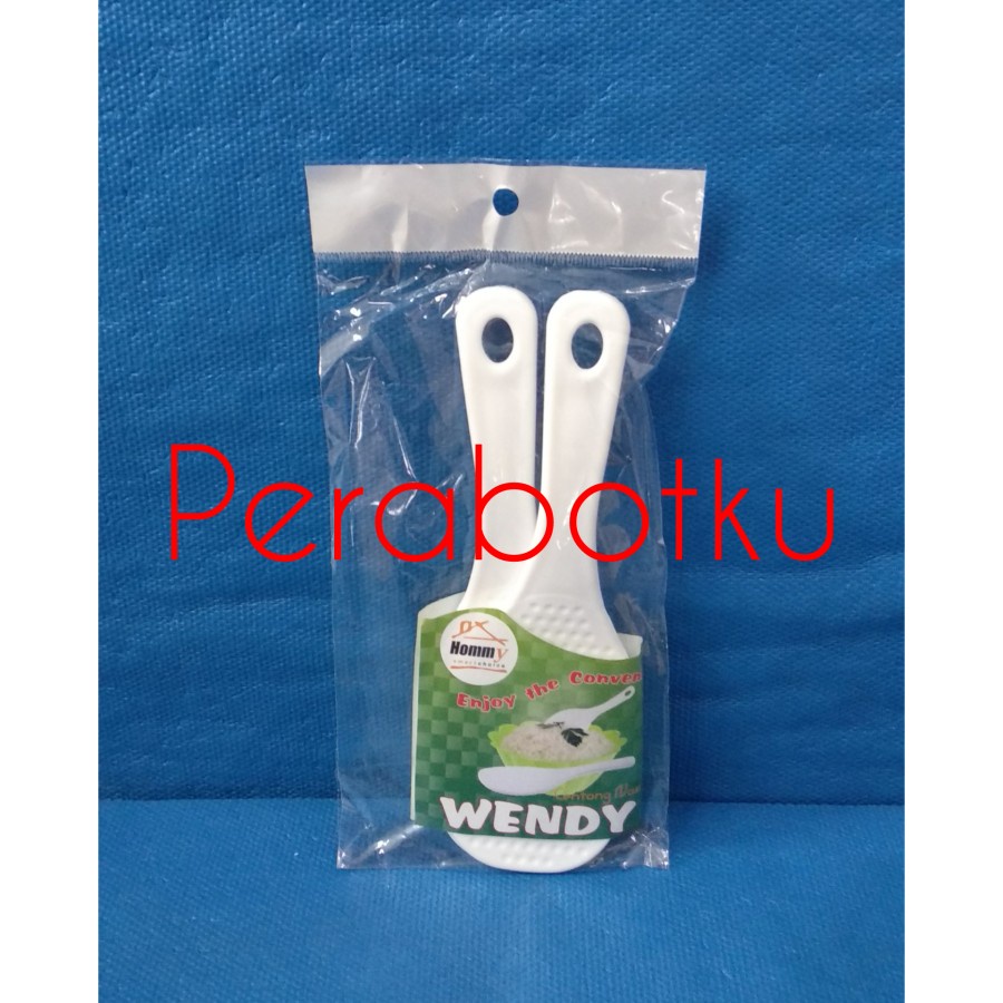 Jual Hommy Centong Nasi Set 2 Pcs Wendy 3300 / Sendok Nasi Plastik Putih | Shopee Indonesia