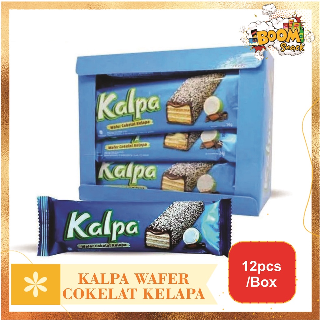 Jual BOX - Kalpa Wafer Cokelat Kelapa 22gr isi 12pcs | Shopee Indonesia