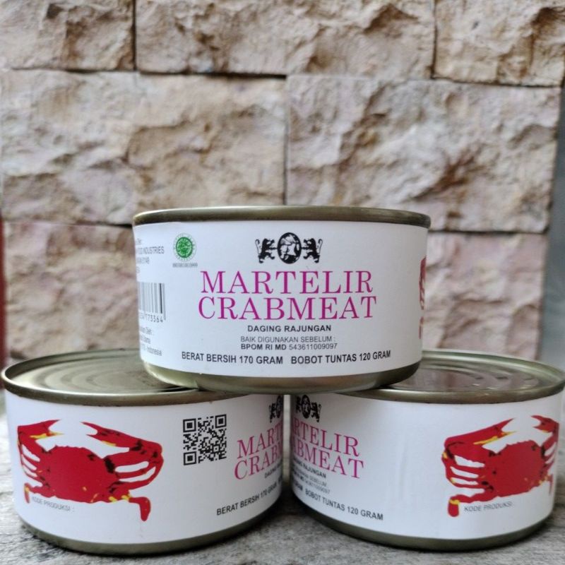 Jual Daging Kepiting Rajungan kaleng/MARTELIR CRAB MEAT 170 gr | Shopee ...