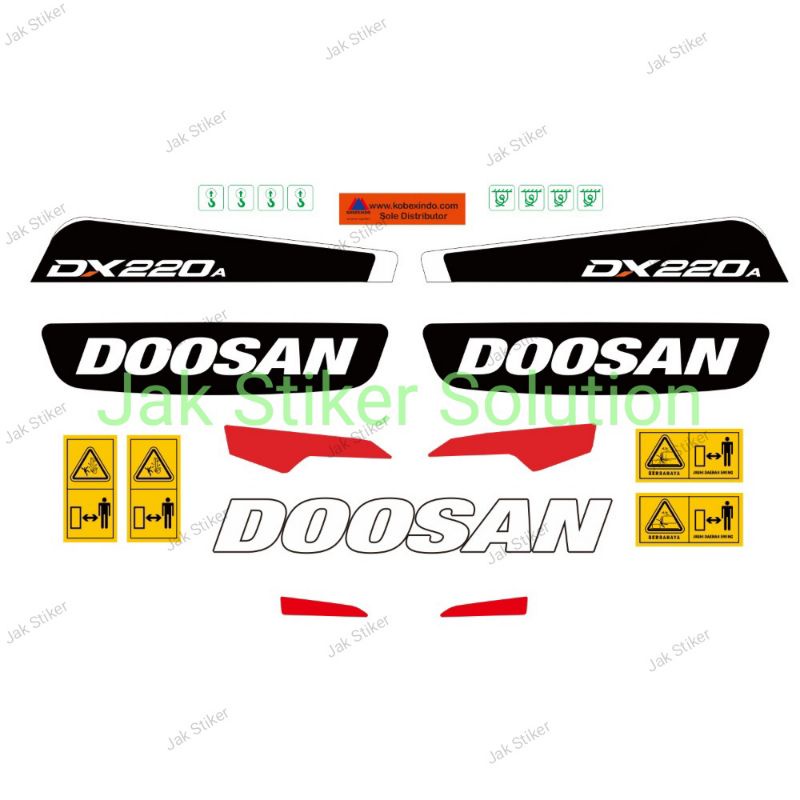 Jual Stiker DOOSAN DX220A Sticker Alat Berat Excavator | Shopee Indonesia