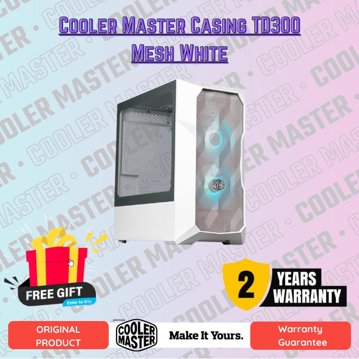 Jual Cooler Master Casing TD300 Mesh White | Shopee Indonesia