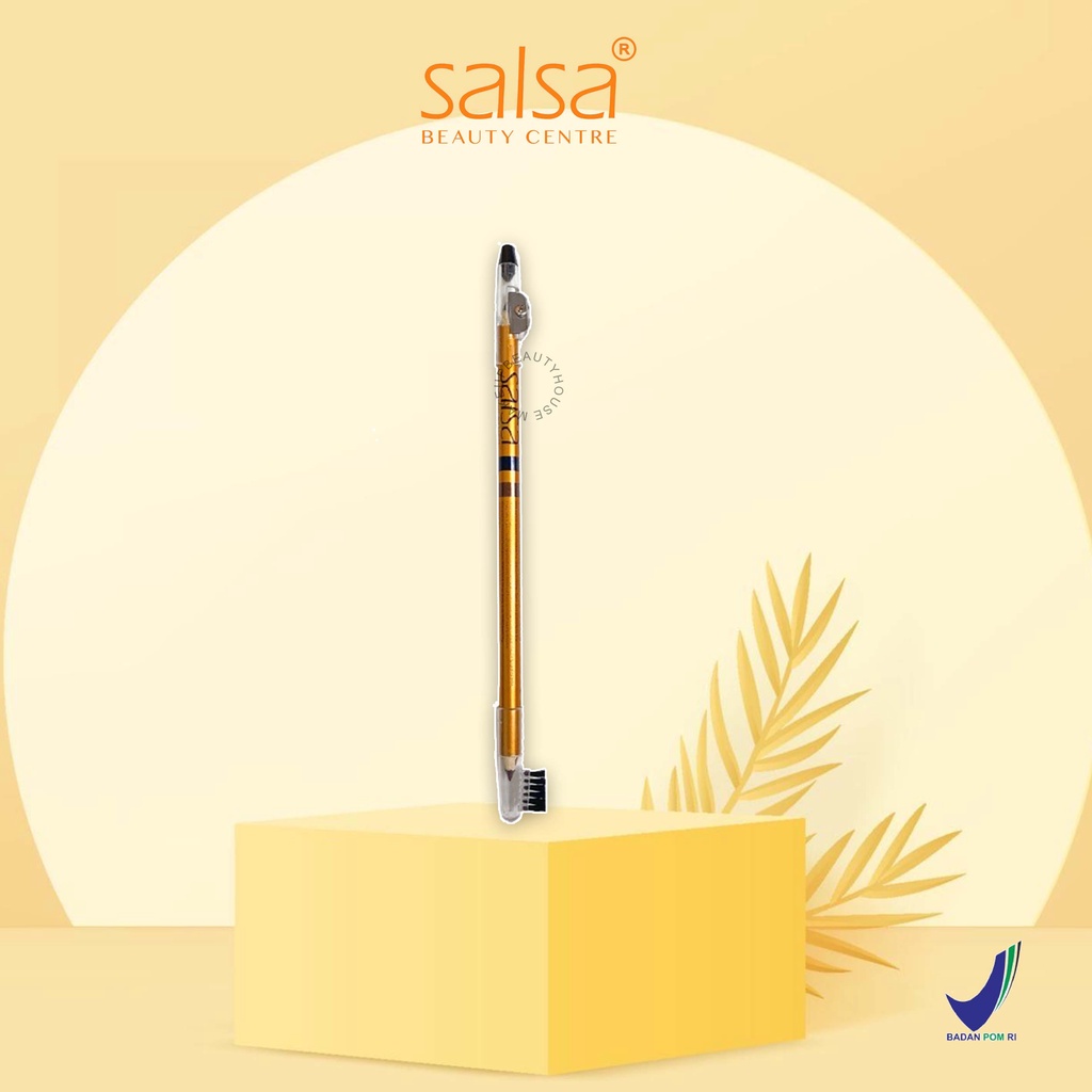 Jual SALSA Eyebrow Pencil - 4in1 Black & Brown Pensil Alis Tahan Lama ...