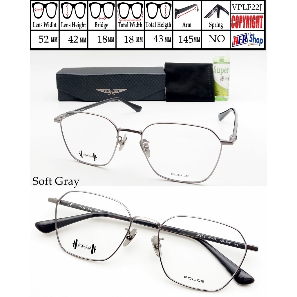 Jual kacamata POLICE ORIGINAL frame kacamata minus titanium frame ...