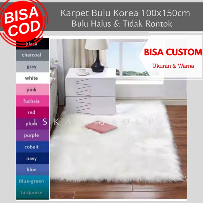 Jual [Ready] Karpet Bulu Korea / Kain Bulu Putih Korea Berkwalitas Uk ...