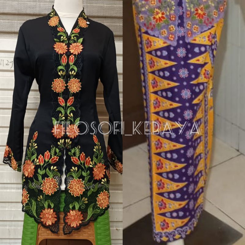 Jual (COD) SET KEBAYA ENCIM DEWASA BAHAN KATUN BORDIR PREMIUM - SETELAN ...