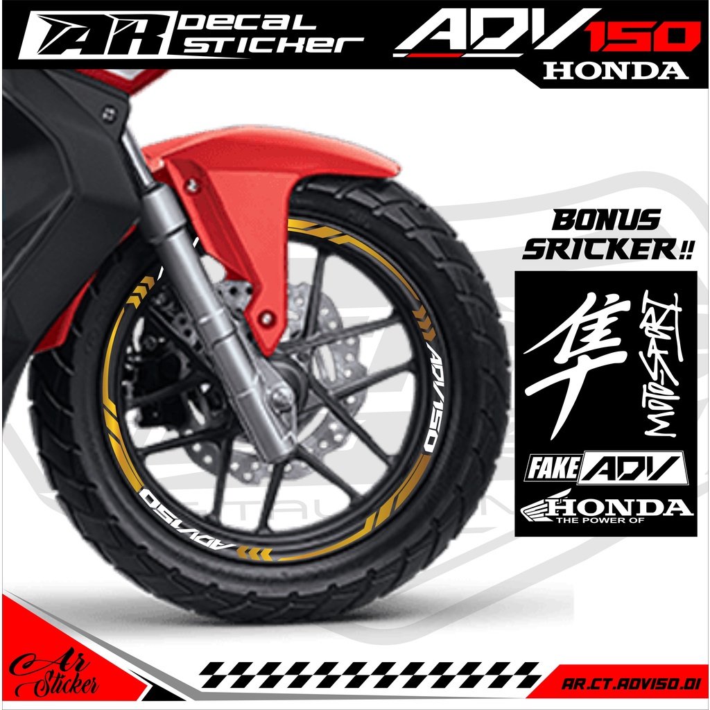 Jual Stiker Cutting Velg ADV 150 - Aksesoris Sticker List Velg Motor ...