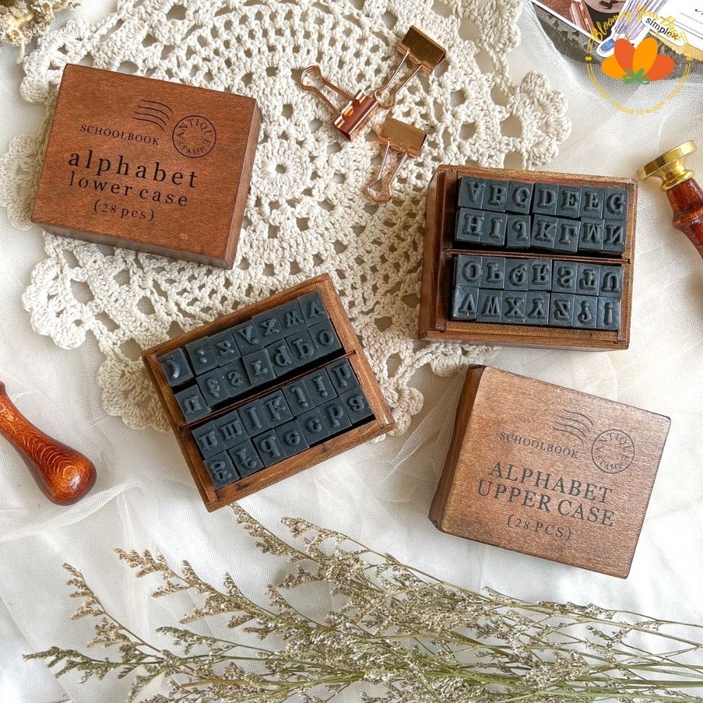 Jual Bloomingyourdays Stempel huruf alfabet alphabet stamp set journal ...