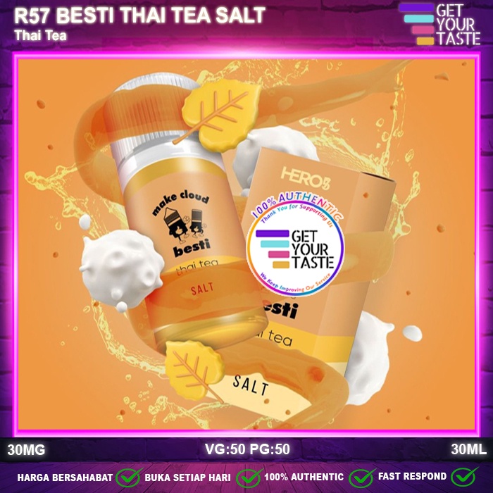 Jual Liquid R57 Besti Thai Tea Salt Nic 30ML by Thaitea Saltnic Pods ...