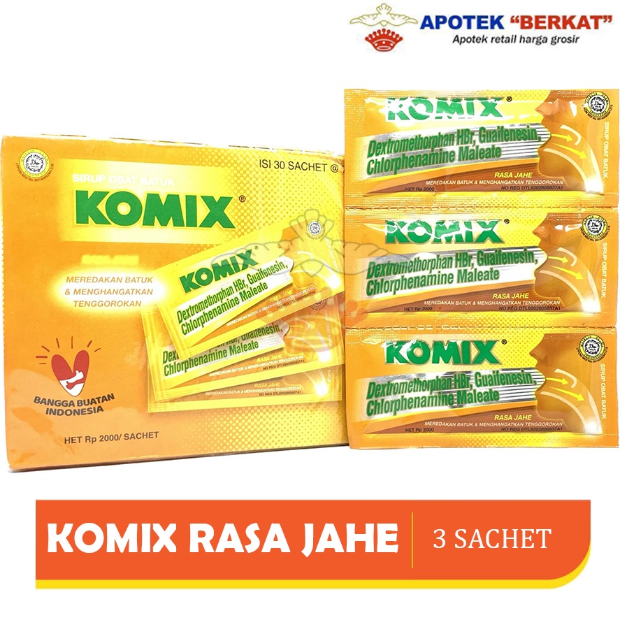 Jual KOMIX G JAHE 3 SACHET ISI 7 ML | Shopee Indonesia