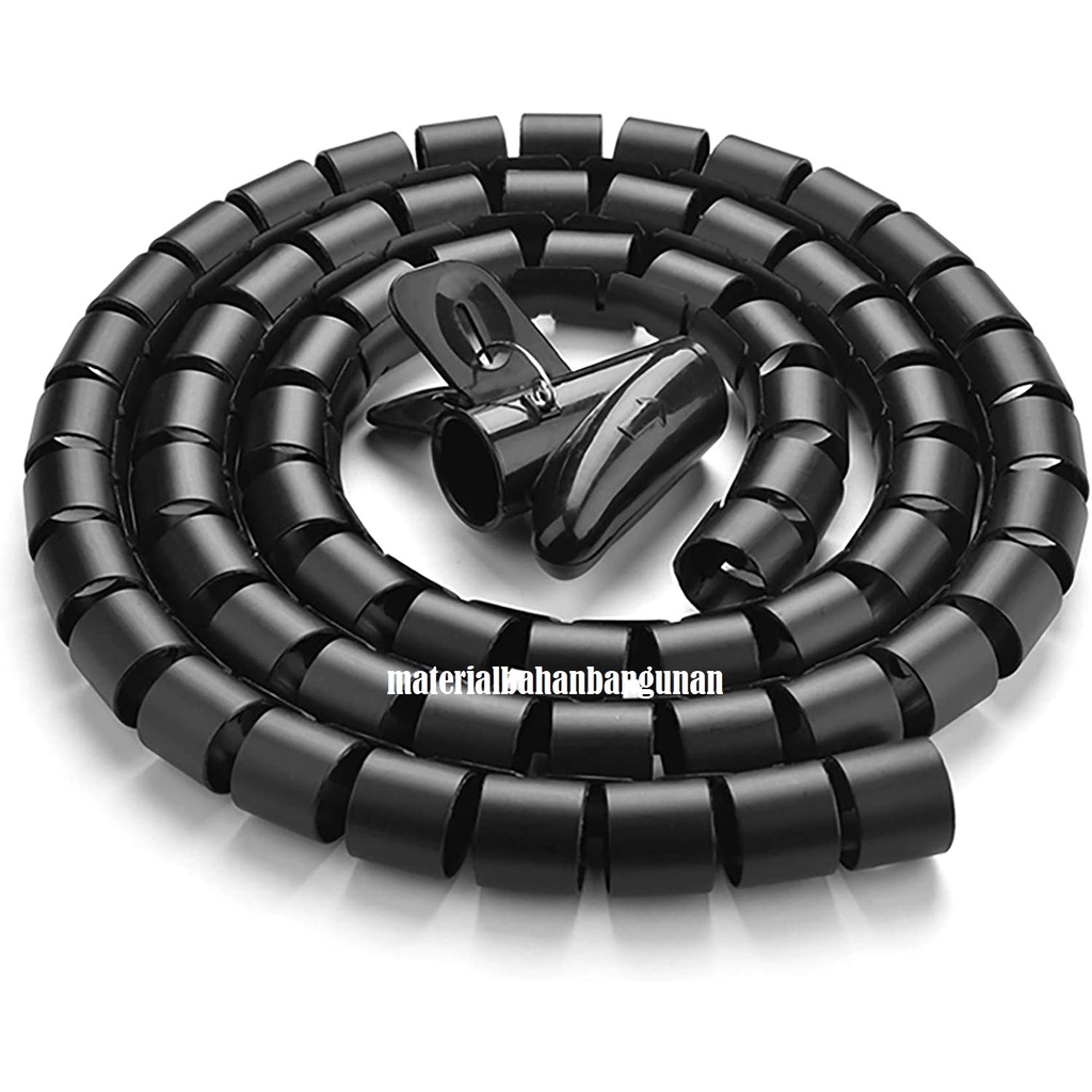 Jual Cable Sleeves Spiral Clip 32 mm Panjang 10 Meter Wrapping ...