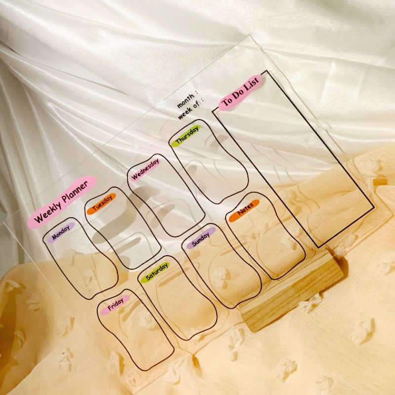 Jual Akrilik planner A4 monthly planner akrilik planner weekly planner ...