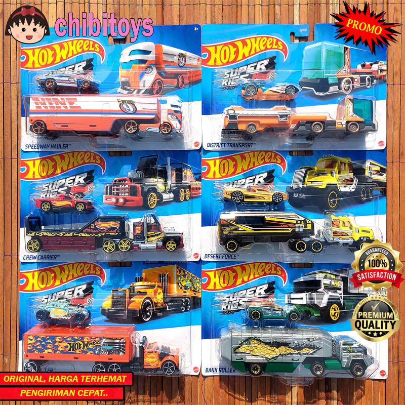 Jual Hot Wheels Super Rigs Transport 6 Pcs Set District Transport Sky ...