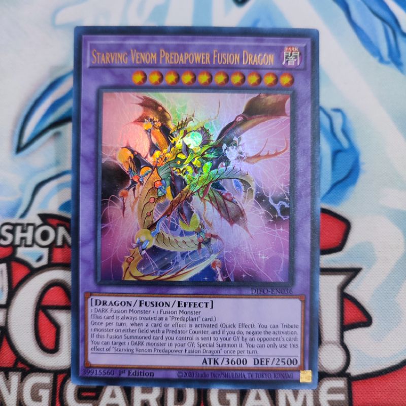 Jual yugioh starving venom predapower fusion dragon DIFO ultra rare original | Shopee Indonesia