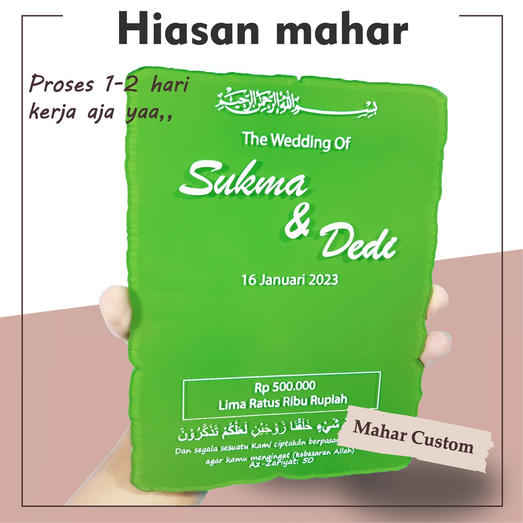 Jual Akrilik Tetes Air Dekorasi Mahar Motif Kertas Rustic Kertas Sobek ...