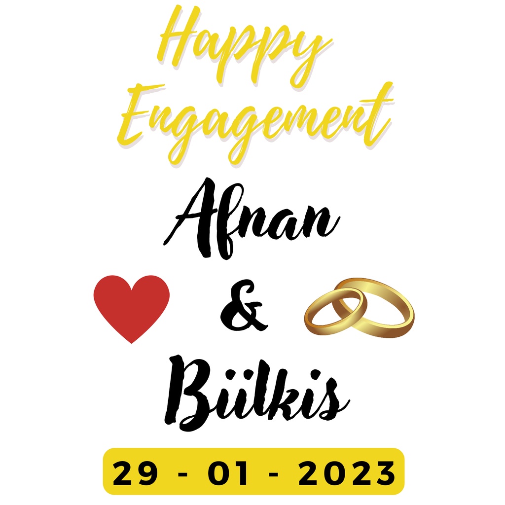 Jual Tulisan Backdrop Hiasan Dekorasi Engagement Lamaran Tunangan ...
